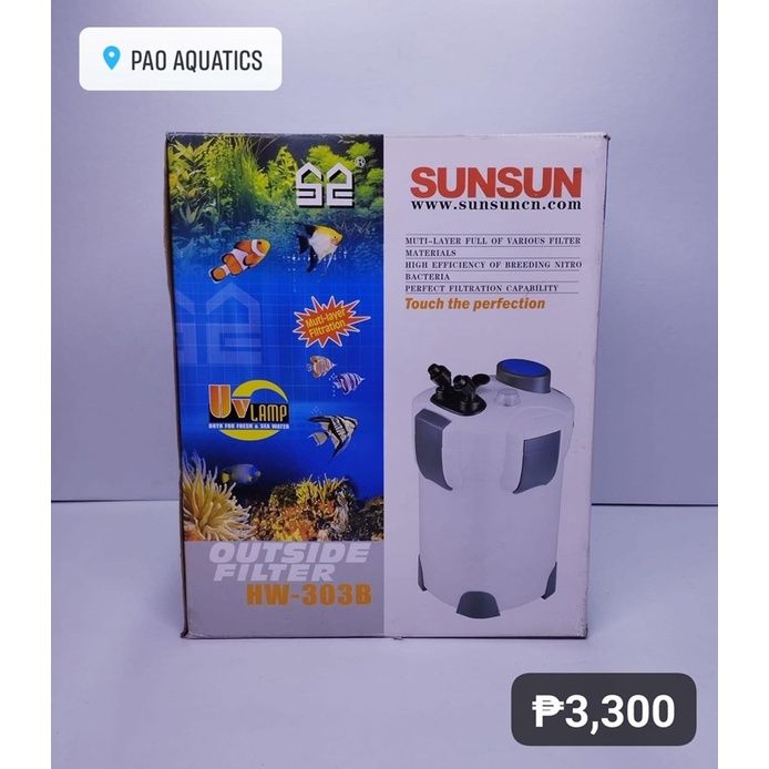 Sunsun canister filter hw-303b with uv lamp | Lazada PH
