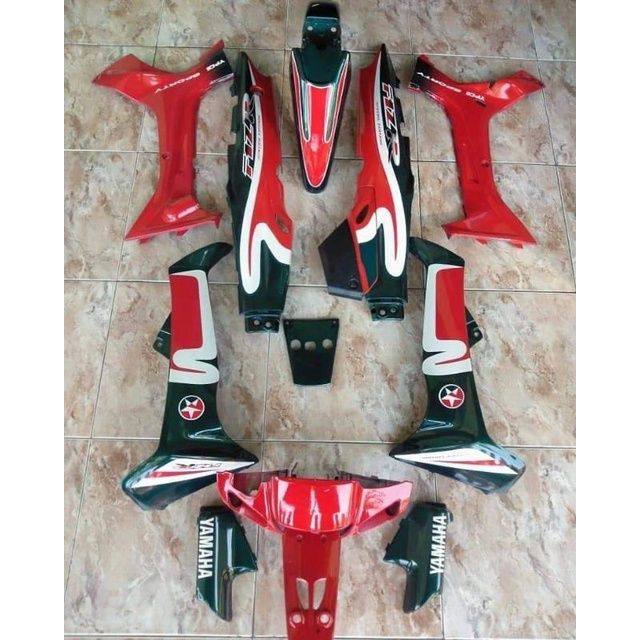 COVER BODY HALUS YAMAHA FIZR F1ZR MERAH IJO CALTEX FULLSET | Lazada ...