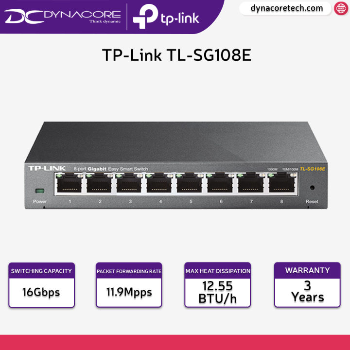 DYNACORE - TP-LINK TL-SG108E 8 Port Gigabit Easy Smart Network Switch ...