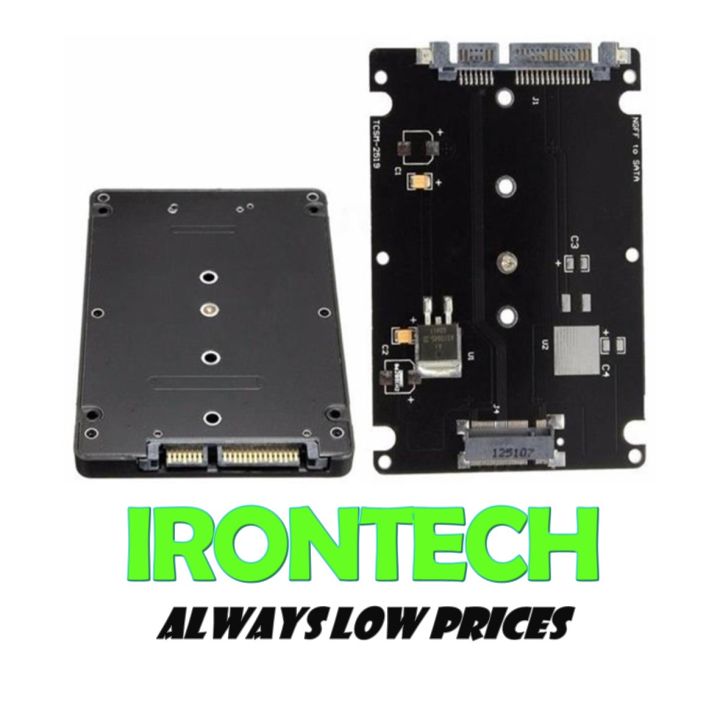 B+M key Socket 2 M.2 msata NGFF SATA SSD to 2.5 SATA Adapter Enclosure ...