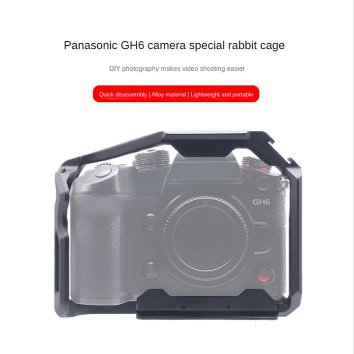 Camera Cage for GH6 Built-in Quick Release Plate Camera Cage with 1/4 ...