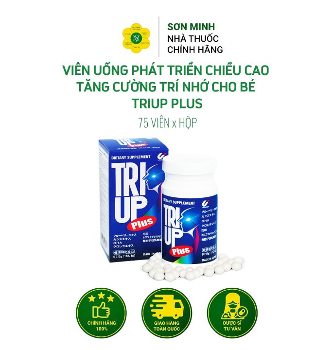 Viên uống phát triển chiều cao tăng cường trí nhớ cho trẻ Triup Plus ...