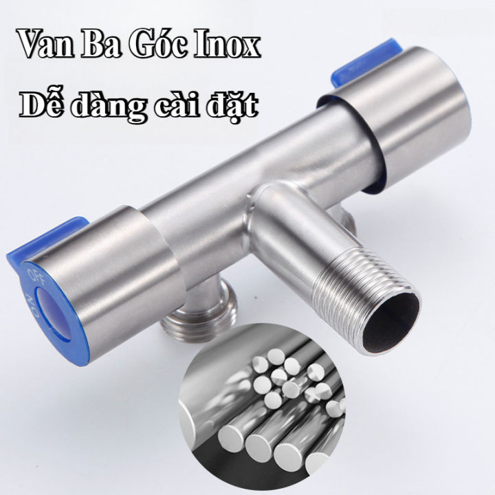 Van Ba Góc Inox,Van nước đa năng 2 cổng xả,Van Nước Nóng Bồn Cầu Van Ba ...