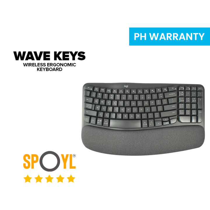 Logitech Wave Keys Wireless Ergonomic Keyboard | Lazada PH