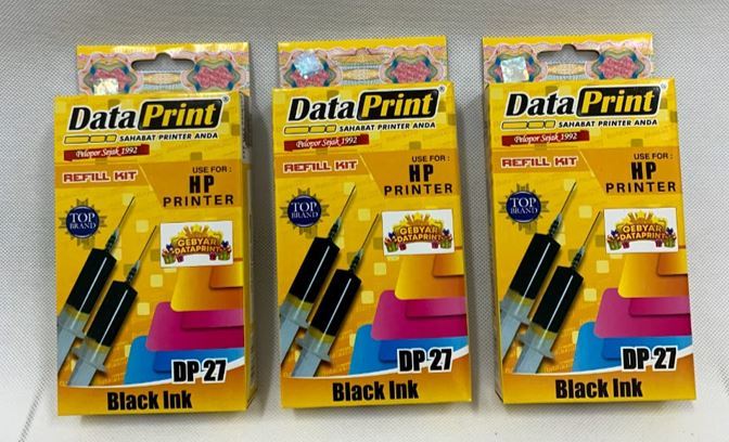 TINTA DATA PRINT DP 27 BLACK / TINTA SUNTIK HP HITAM | Lazada Indonesia