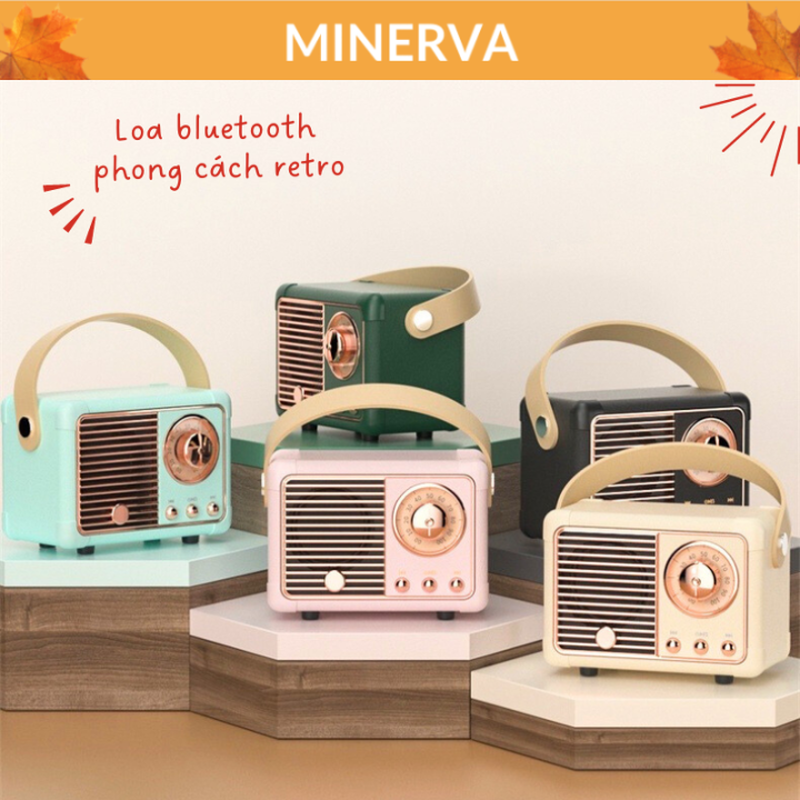 Loa bluetooth, máy nghe nhạc phong cách retro, loa mini không dây thời ...