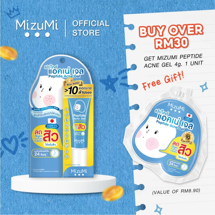 MizuMi Peptide Acne Gel 9g Reduce Incurring Acne Skin Untuk Jerawat ...