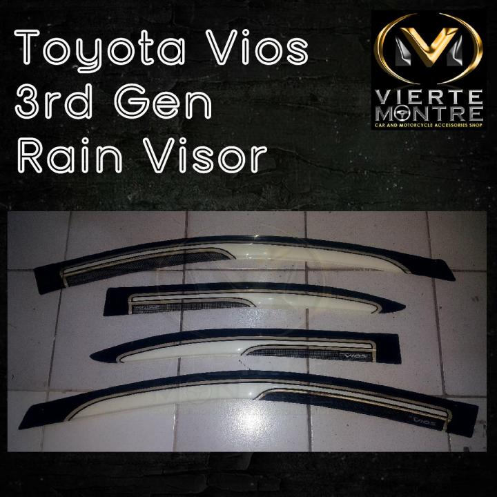 Toyota Vios Rain Visor 3rd Gen (Two Tone) | Lazada PH
