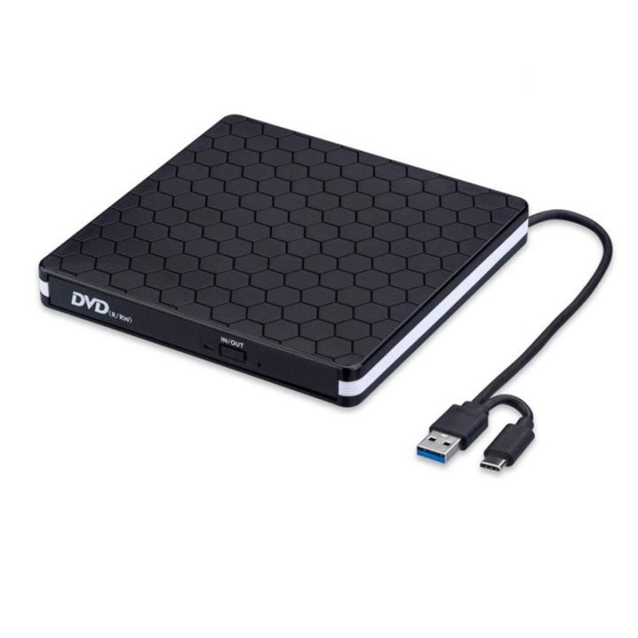 CD DVD Drive with USB 3.0 and Type-C CD Writer ROM Ultra-Slim Portable ...