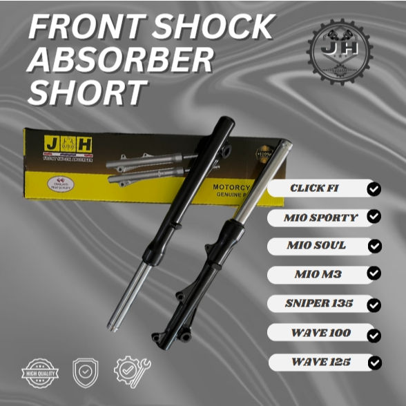 JH Front Shock Absorber Short – For Click FI, Mio, Sniper 135, Wave 100 ...