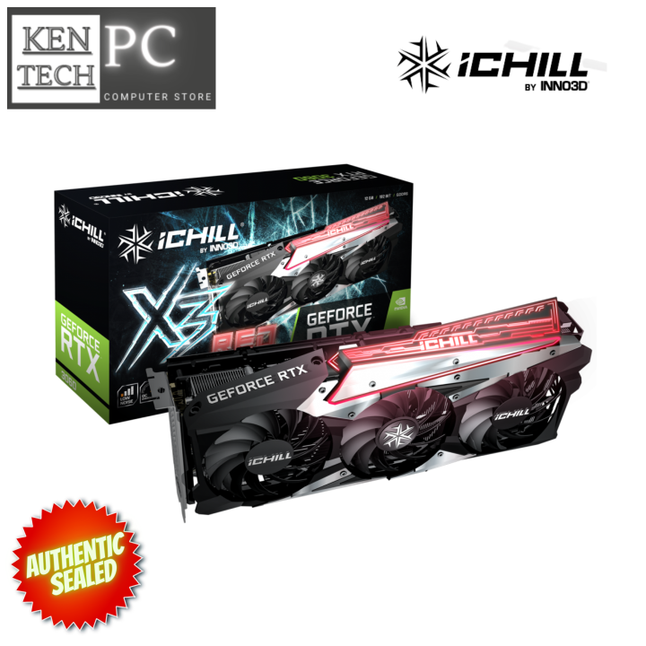 INNO3D Geforce RTX 3060 ICHILL X3 RED Tri-Fan LHR (C30603-12D6X ...