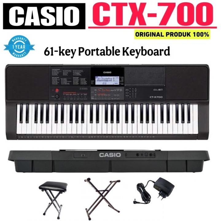 Keyboard Casio CTX700 Portable 61-Key Keyboard Casio Casiotone Ctx700 Casio CTX 700 | Lazada ...