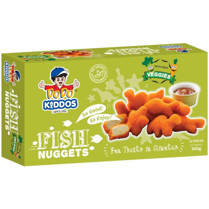 DoDo Kiddos Fish Nuggets Mixed Vege - Frozen 300G Halal | Lazada Singapore