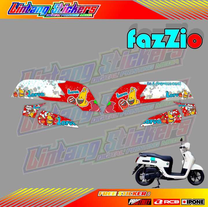 STRIPING VARIASI MOTOR YAMAHA FAZZIO / STICKER LIST MOTOR FAZZIO | Lazada Indonesia