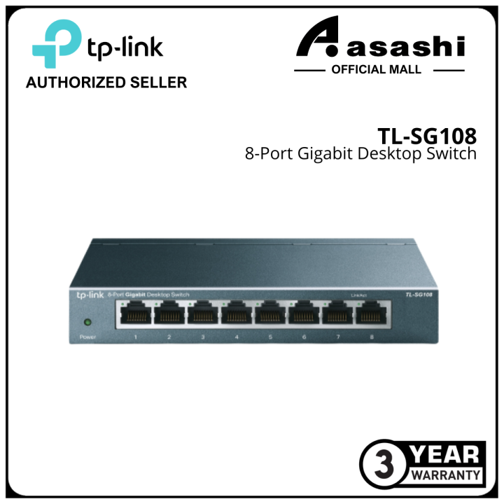 Tp-Link TL-SG1008 8-port Gigabit Switch, 8 10/100/1000M RJ45 ports, 1U ...