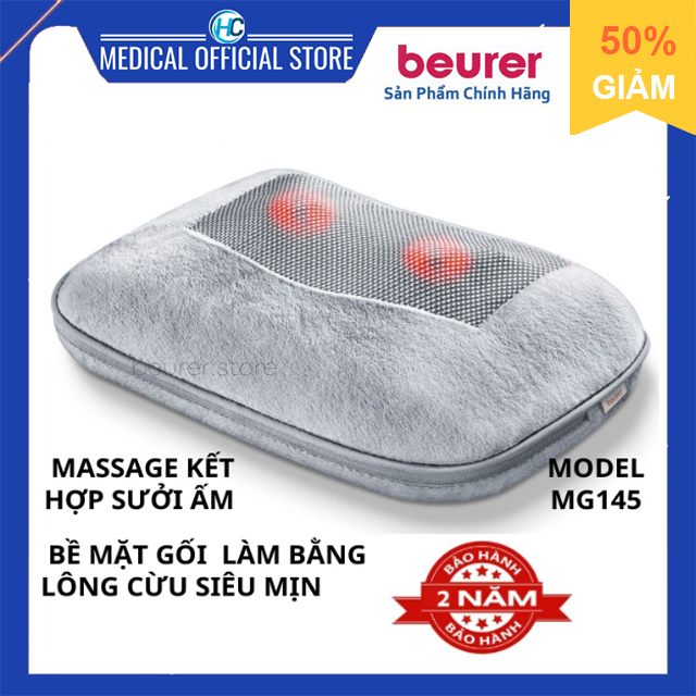Gối Massage Hồng Ngoại Shiatsu Beurer MG145, mát xa cổ vai gáy giảm đau nhức thoái hóa xương ...