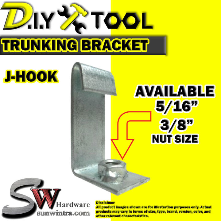 SW Hardware Heavy Duty Galvanized L-Hook with Nut Trunking Hook ...
