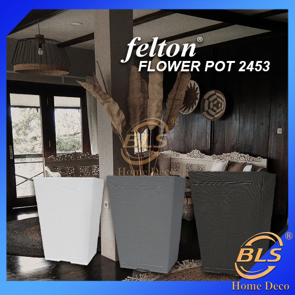 Diamater 25.2cm Felton Square Flower Pot 2453 Garden Deco / Pasu Bunga ...