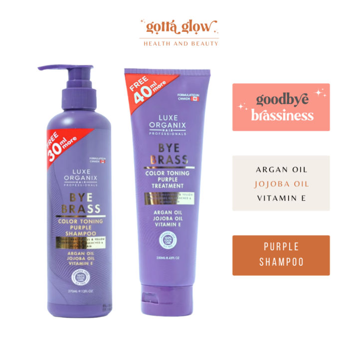 Luxe Organix Bye Brass Purple Shampoo Conditioner | Lazada PH