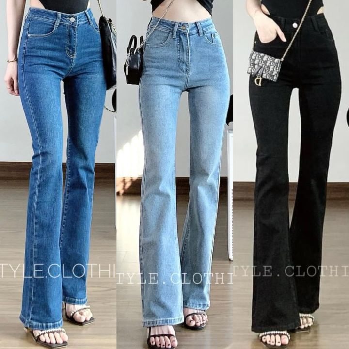 MAYGAN studio กางเกงยีนส์ยืด ขาม้า ที่ปังมากกกกก เอวสูงปิดสะดือพอดี ทรง ...