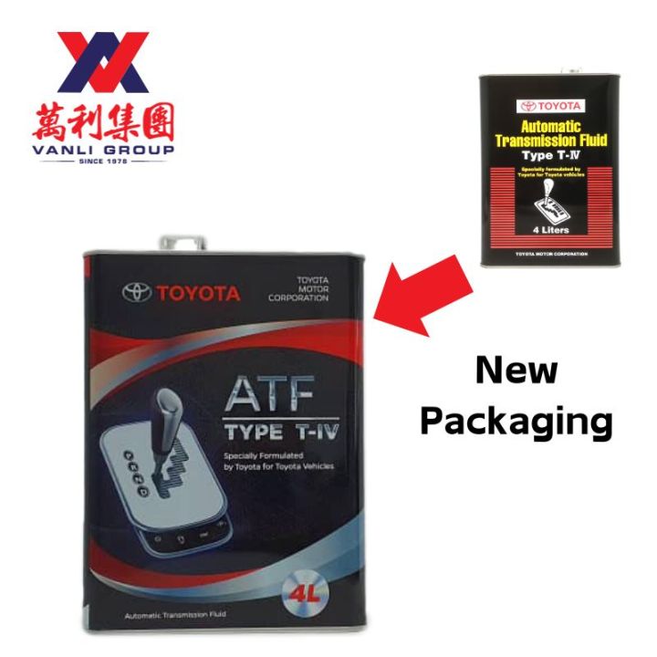 Toyota Automatic Transmission Fluid ATF Type T-IV Gear Oil 4L - 08886 ...