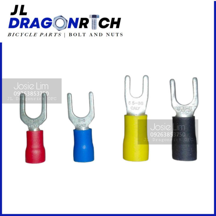 [50PCS] CALY Ring Type Terminals Fork Terminal Cable Crimp Electric ...