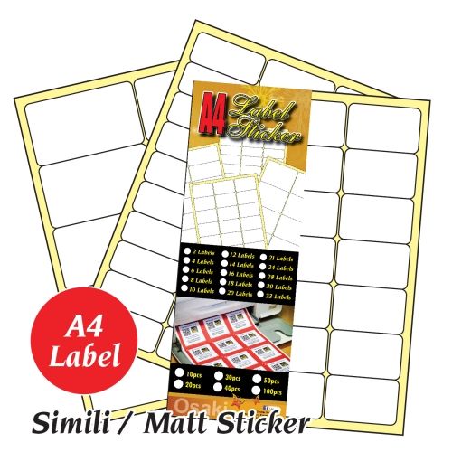 A4 Label Sticker | A4 Die Cut Blank Sticker / A4 White Sticker | Lazada