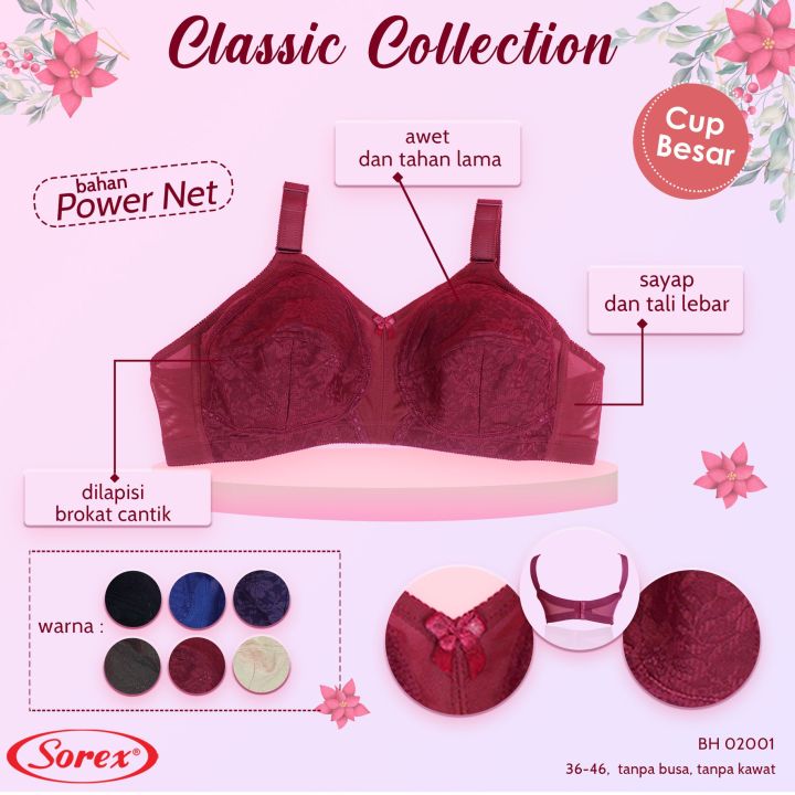 Bra Bh Sorex Classic 02001 TANPA KAWAT & TANPA BUSA BIG SIZE | Lazada ...