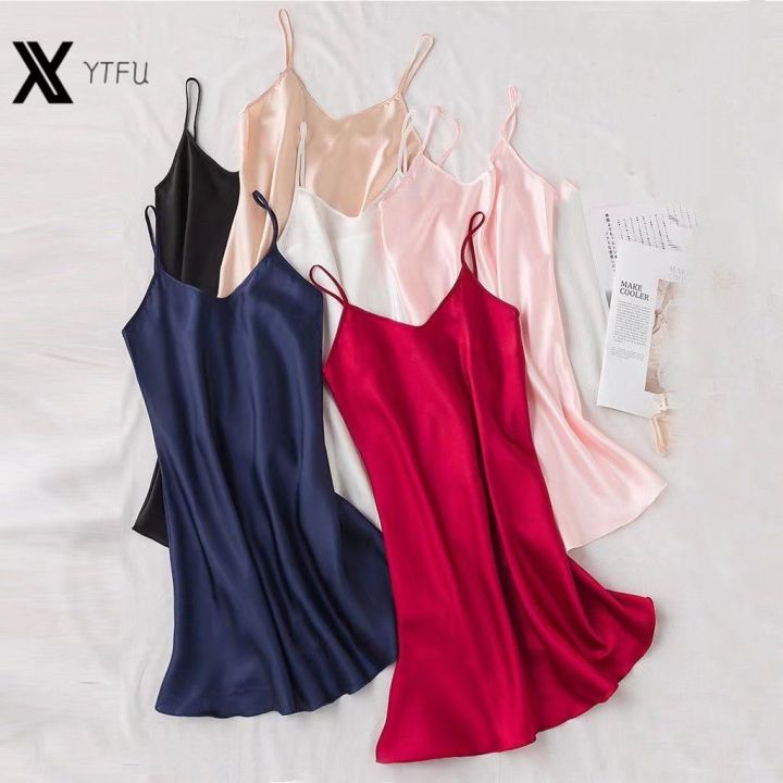 YTFU Pakej satin nightgown wanita gaya pajama fesyen lembut dan selesa ...