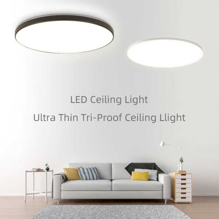 3 Colors Ultra Thin Led Ceiling Lamp 220V Waterproof Modern Ceiling ...