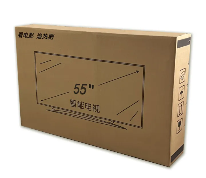 LCD TV packaging carton with foam corner protector Huawei Samsung ...