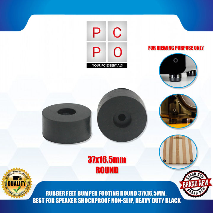 RUBBER FEET BUMPER FOOTING ROUND 37x16.5mm, BEST FOR SPEAKER SHOCKPROOF ...