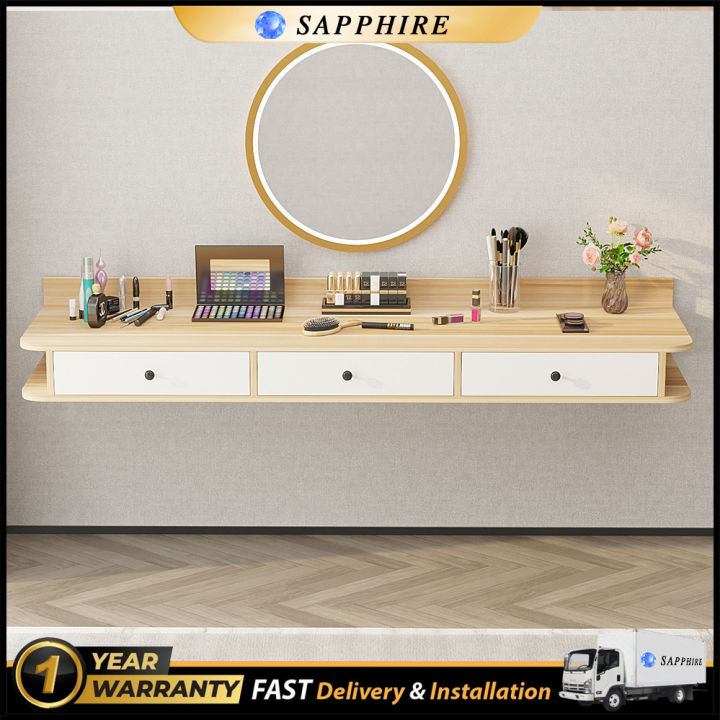 Dressing Table Wall Mounted study table Suspended Drawer Table With ...