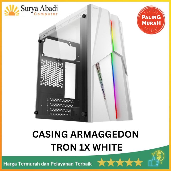 Armaggeddon TRON 1X White Tempered Glass Gaming Case - Putih | Lazada ...