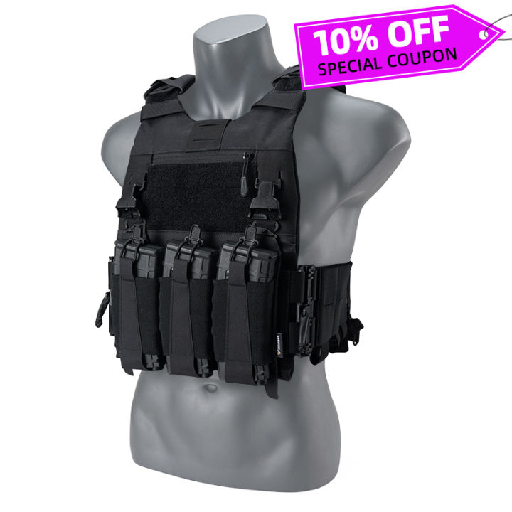 IDOGEAR Tactical FCSK 3.0EX Plate Carrier MOLLE Lightweight with 556 ...