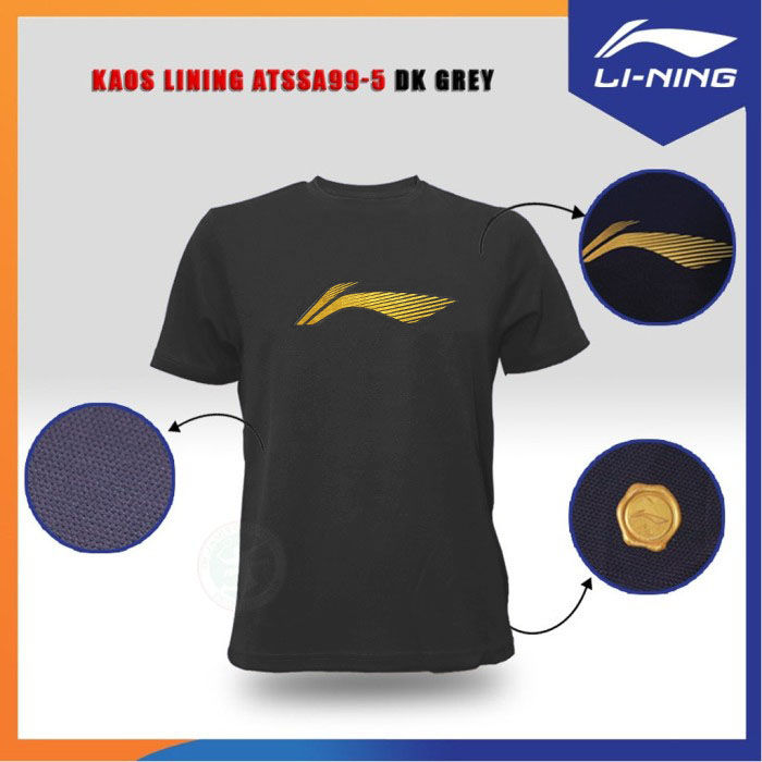 LINING ATSSA 99 T-Shirt / jersey / Kaos Badminton Original | Lazada Indonesia