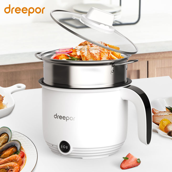 Dreepor Mini Rice Cooker 1.8L Multi-function Cooker Electric Boiling ...