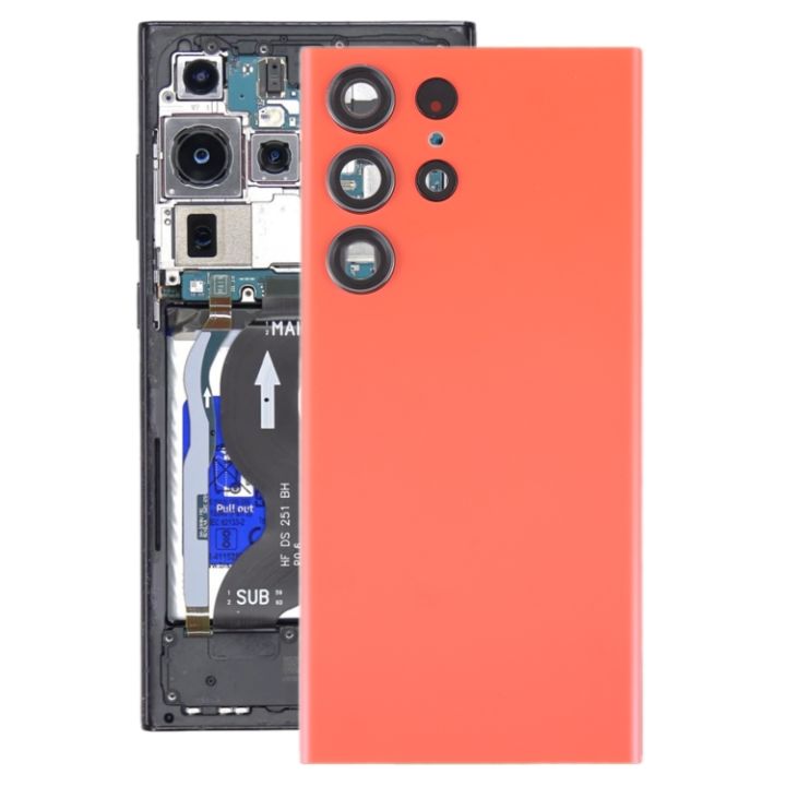 สำหรับ Samsung Galaxy ที่ S23 Ultra SM-S918ฝาฝาหลังมีเลนส์กล้องหลัง ...