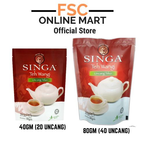 [FSC] Cap Singa Teh Wangi (Uncang Teko) 40/80gm | Lazada
