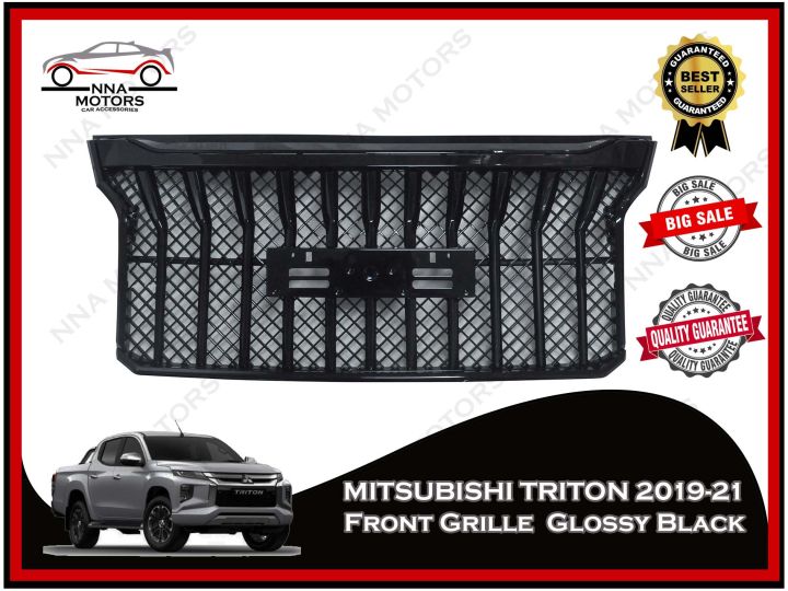 MITSUBISHI TRITON 2019 2020 2021 Front Grille Car Grill Guard All Black ...