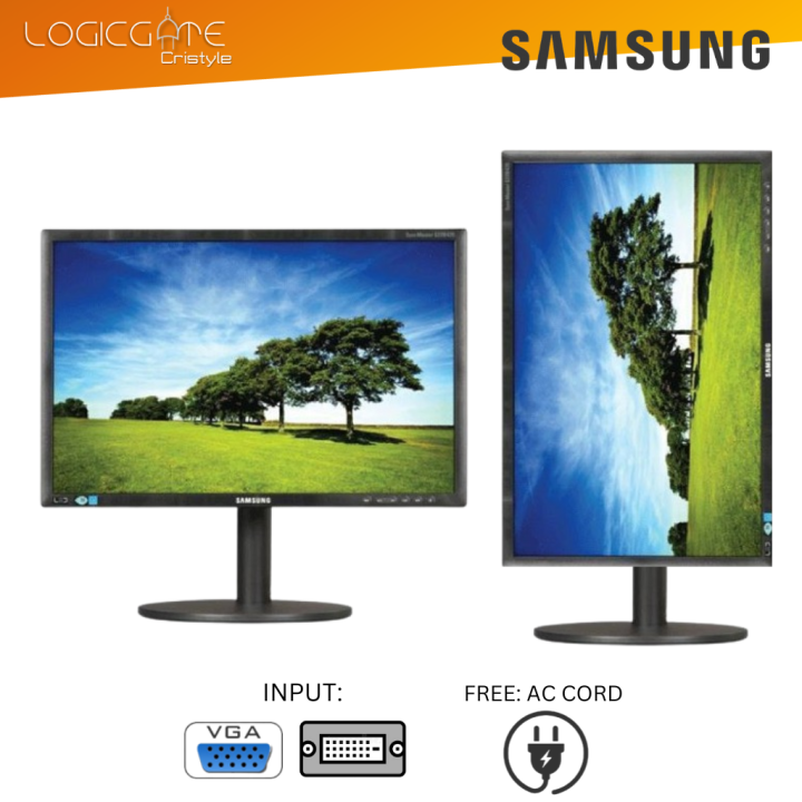 Samsung '22 inch Rotatable Stand LED Wide CCTV PC Gaming Monitor VGA ...