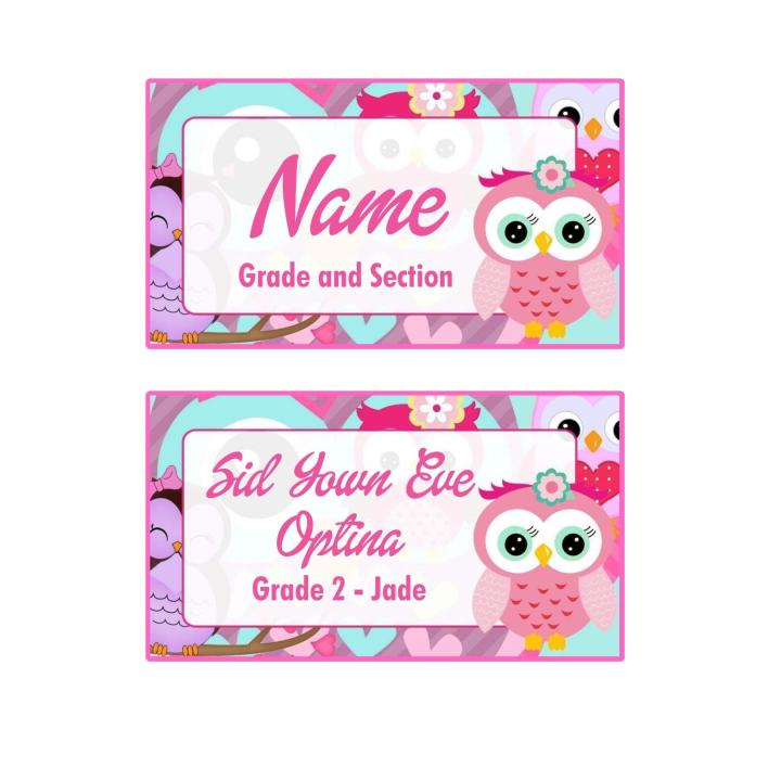 10PCS Customized Name Sticker Label Notebook/Book/School Stuff ...