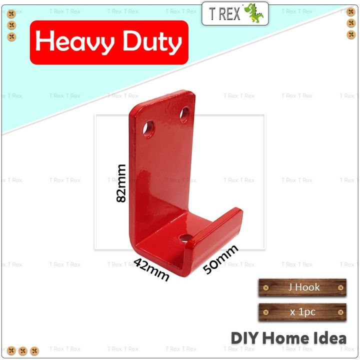 T Rex DIY Super Heavy Duty J Hook / Wall Mount Hanging Bracket ...