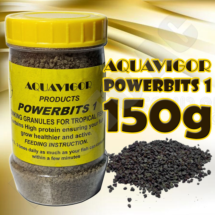 Aquavigor Powerbits 1 Sinking granules Food Fish-150g | Lazada PH