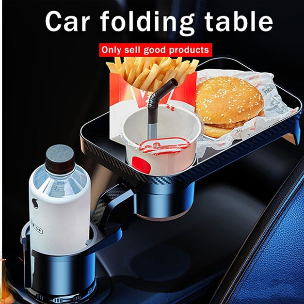 Portable Car Cup Holder Attachable Meal Tray Expanded Table Desk Car ...