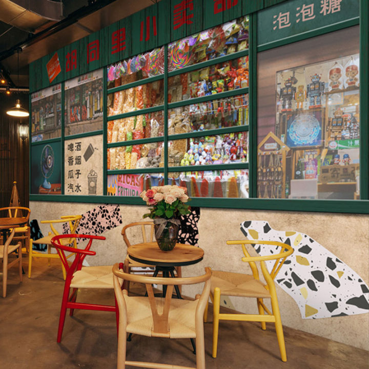 Retro Nostalgia 8090s Shop Wallpaper Hutongli Snack Shop Supermarket ...
