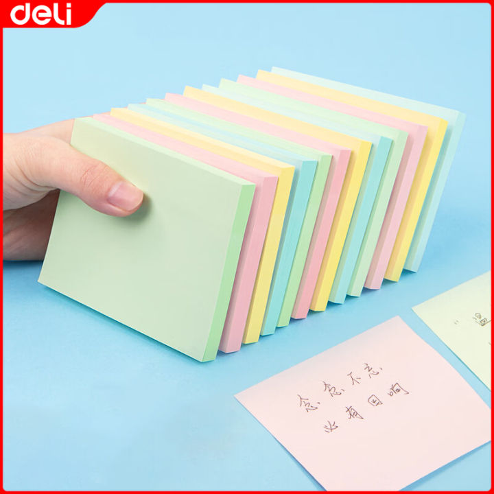 Deli Sticky Notes Set Pad School Office 100 Sheets EA01403 76x101mm ...