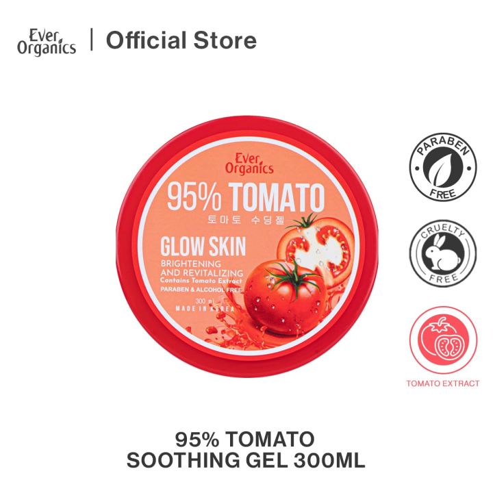 Ever Organics 95% Tomato Glow Skin(300ml) (Moisturizer) | Lazada PH