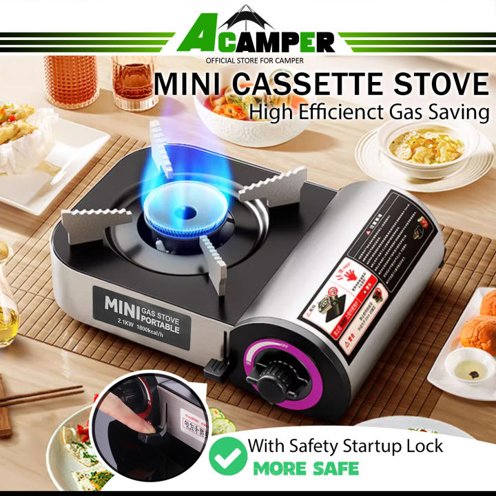 camping Portable Gas Stove Burner Dapur Gas Mini Gas Stove Steamboat ...