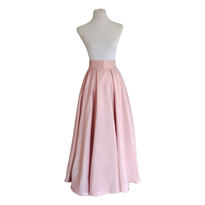 New Modern Box pleat Long Skirt color Blush Pink | Lazada PH